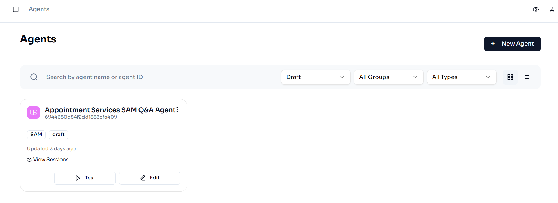 AI Studio Agents Page